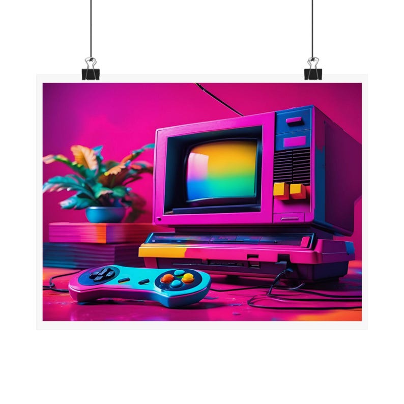 Gaming Posters, Retro Game Art, 80s Wall Decor, Gamer Gift, Office ...