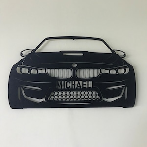 Personalized Metal LED Lighted BMW M4 Sign, Car Led Sign, Garage ...