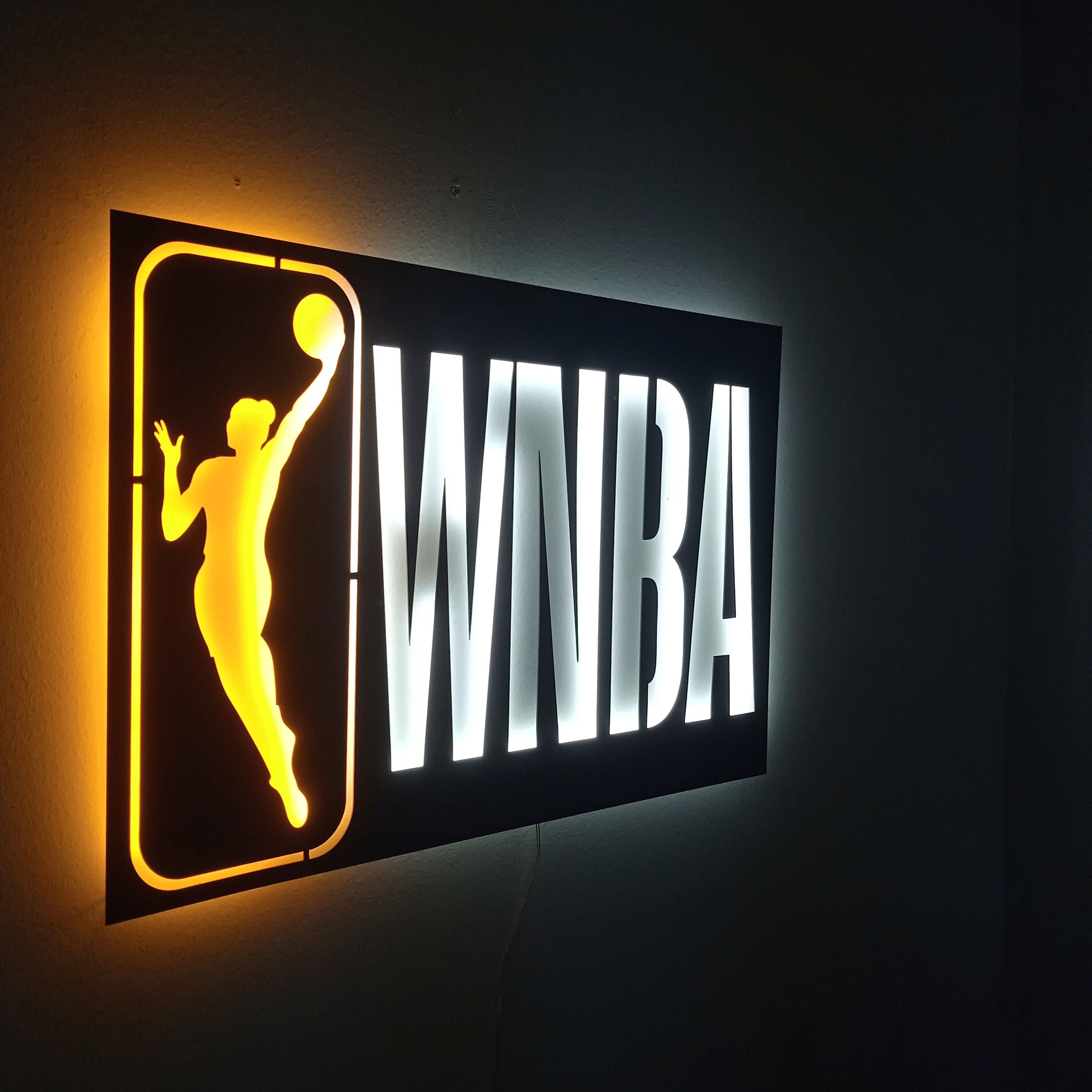 Metal WNBA Led Lighted Sign Wall Art, Basketball Fan, Women Basketball ...
