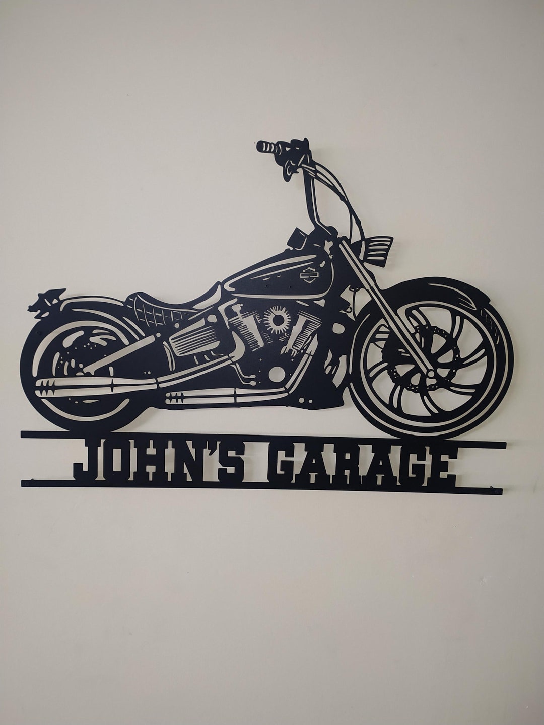 Personalized Metal MOTORCYCLE Wall Decor, Garage Decor, Mancave Decor ...