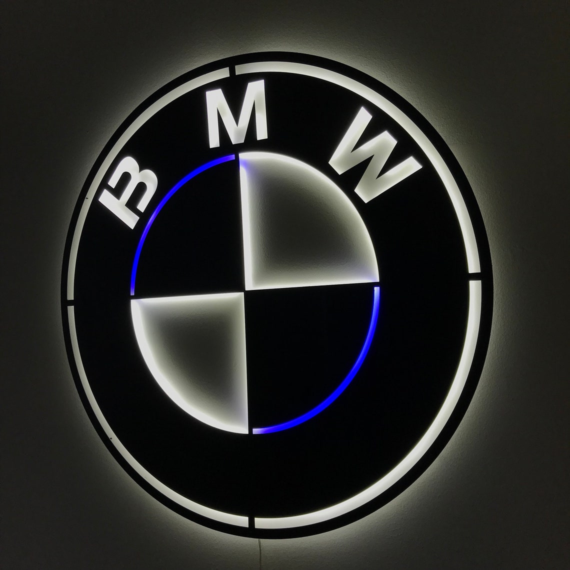 Metal LED Lighted Car Logo, Car Led Sign, Garage Accessories, Wall ...