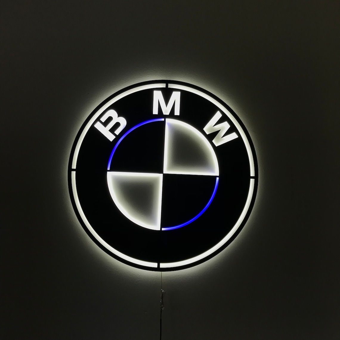 Metal LED Lighted Car Logo, Car Led Sign, Garage Accessories, Wall ...