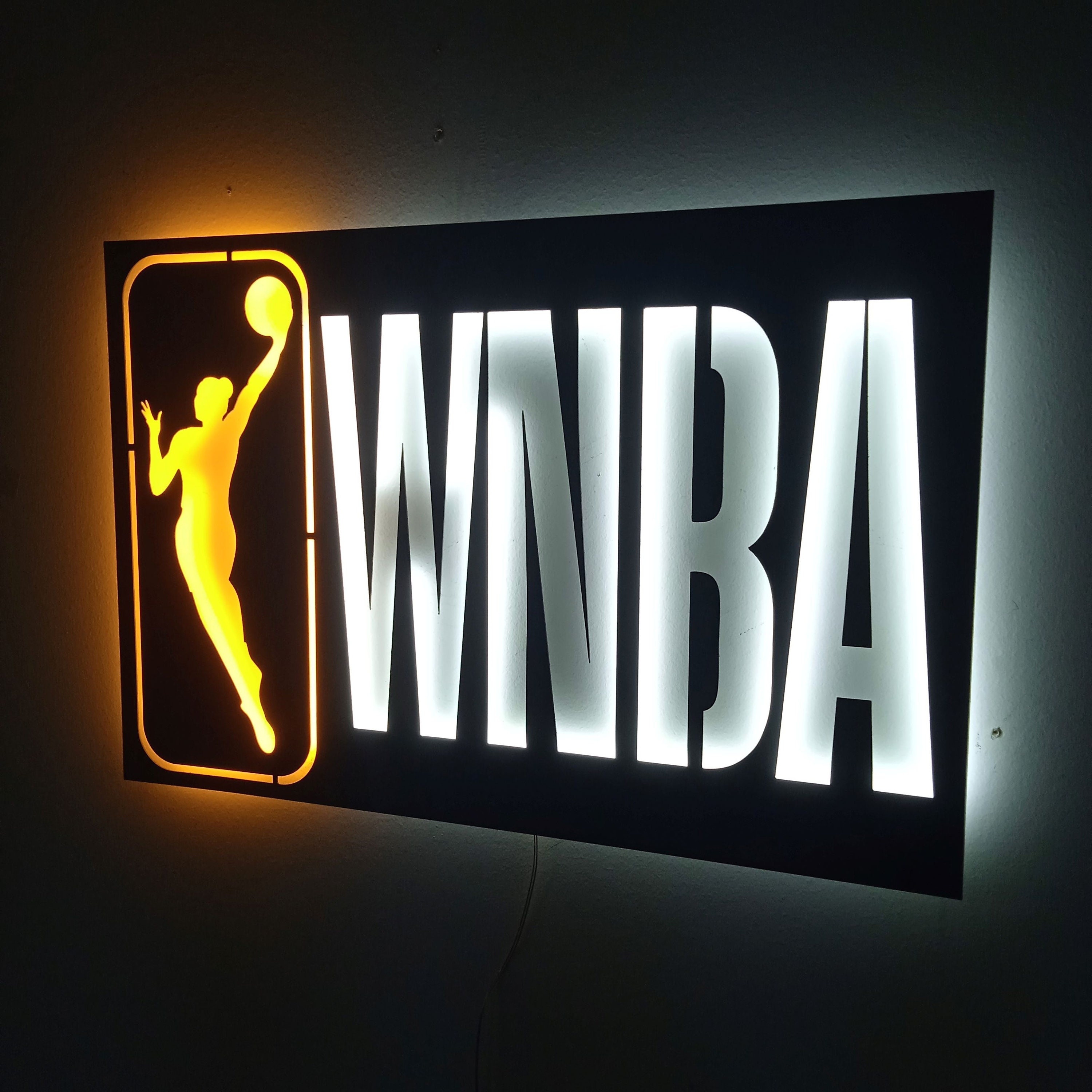 Metal WNBA Led Lighted Sign Wall Art, Basketball Fan, Women Basketball ...