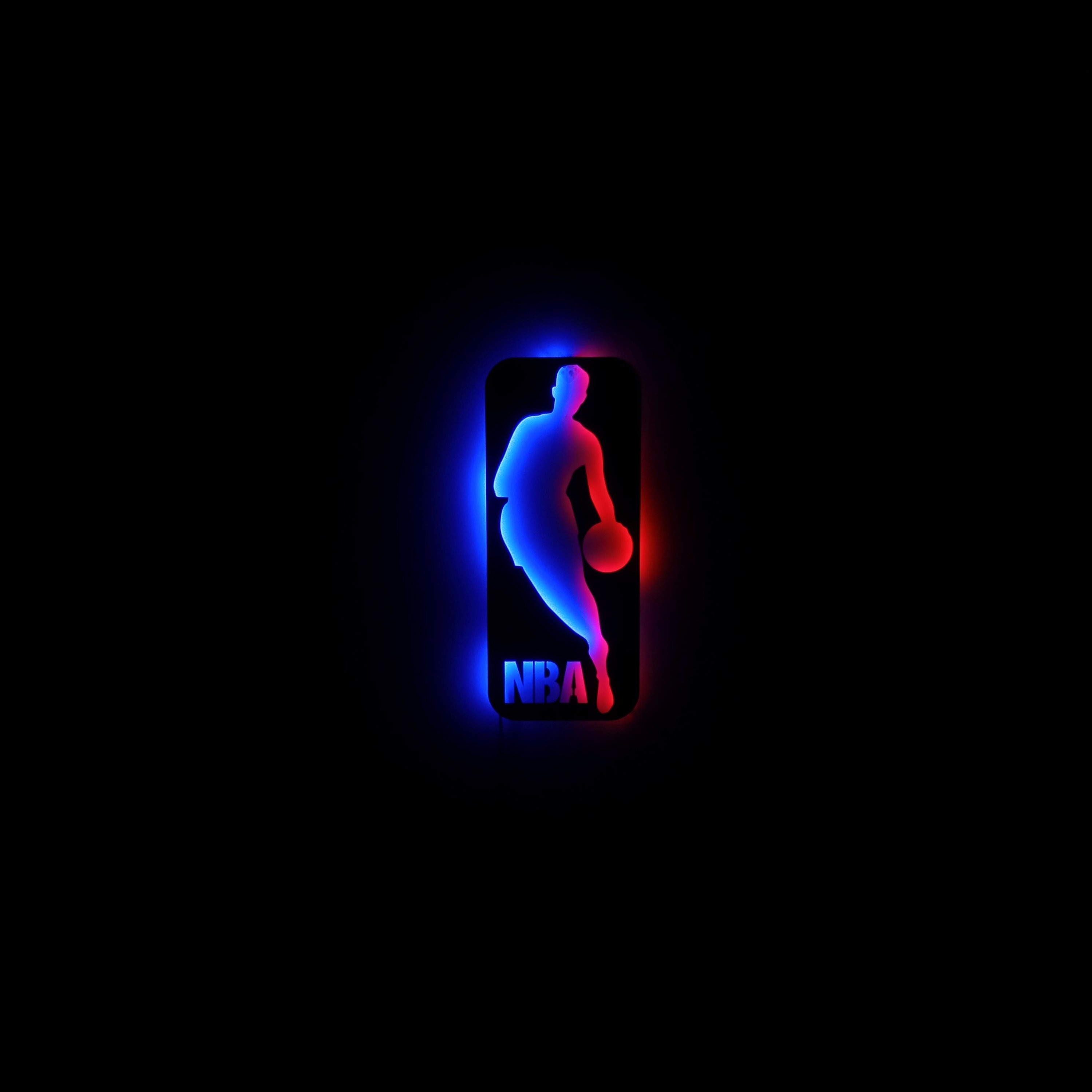 Metal NBA Led Lighted Sign Wall Art, Basketball Fan, Basketball Wall ...