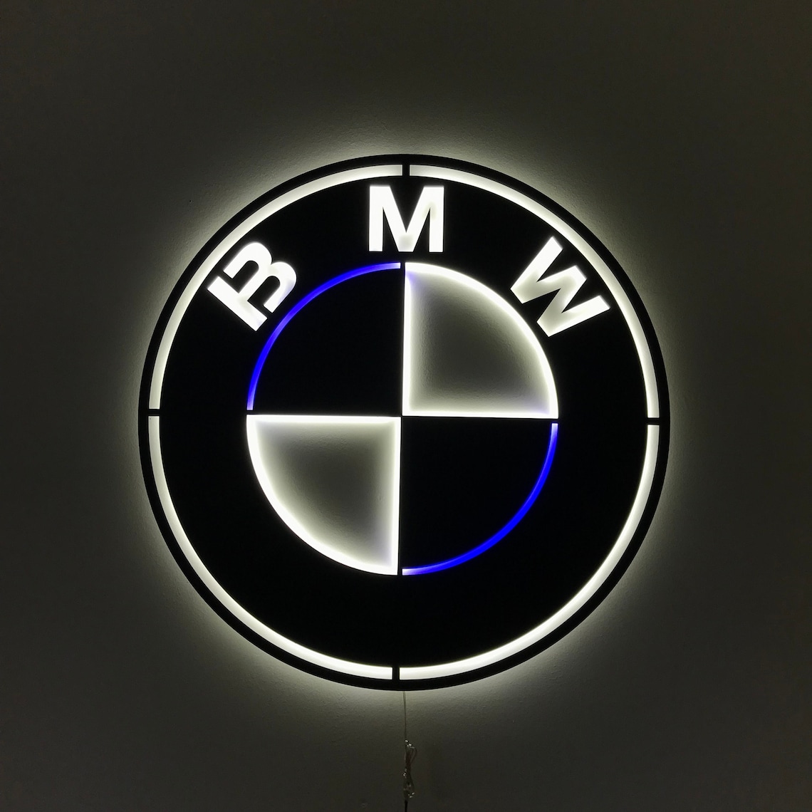 Metal LED Lighted Car Logo, Car Led Sign, Garage Accessories, Wall ...