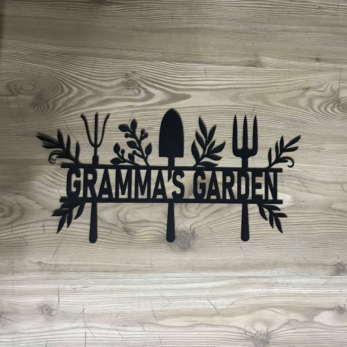 Personalized Metal Garden Wall Sign, Custom Garden Tools Sign, Custom ...