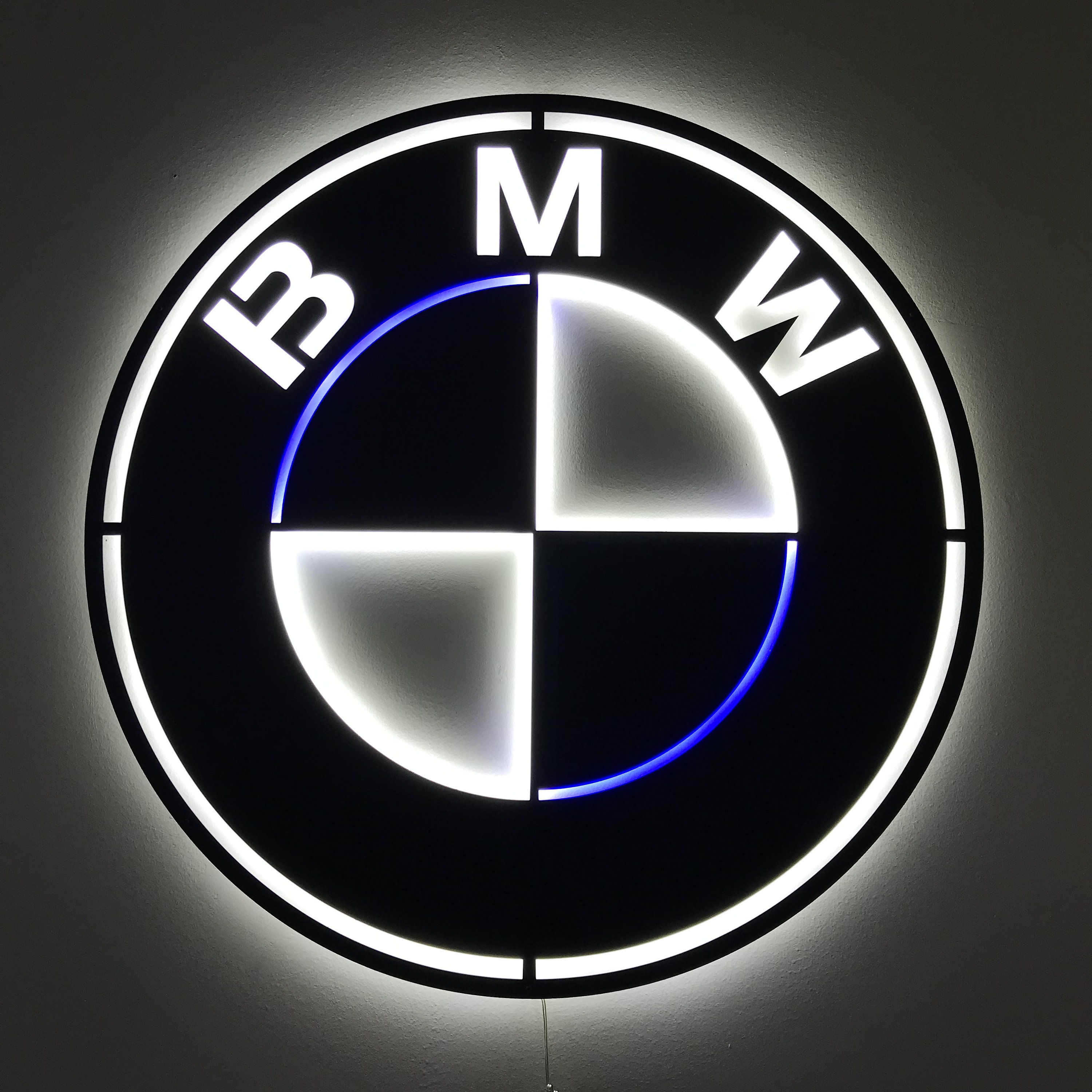 Metal LED Lighted Car Logo, Car Led Sign, Garage Accessories, Wall ...