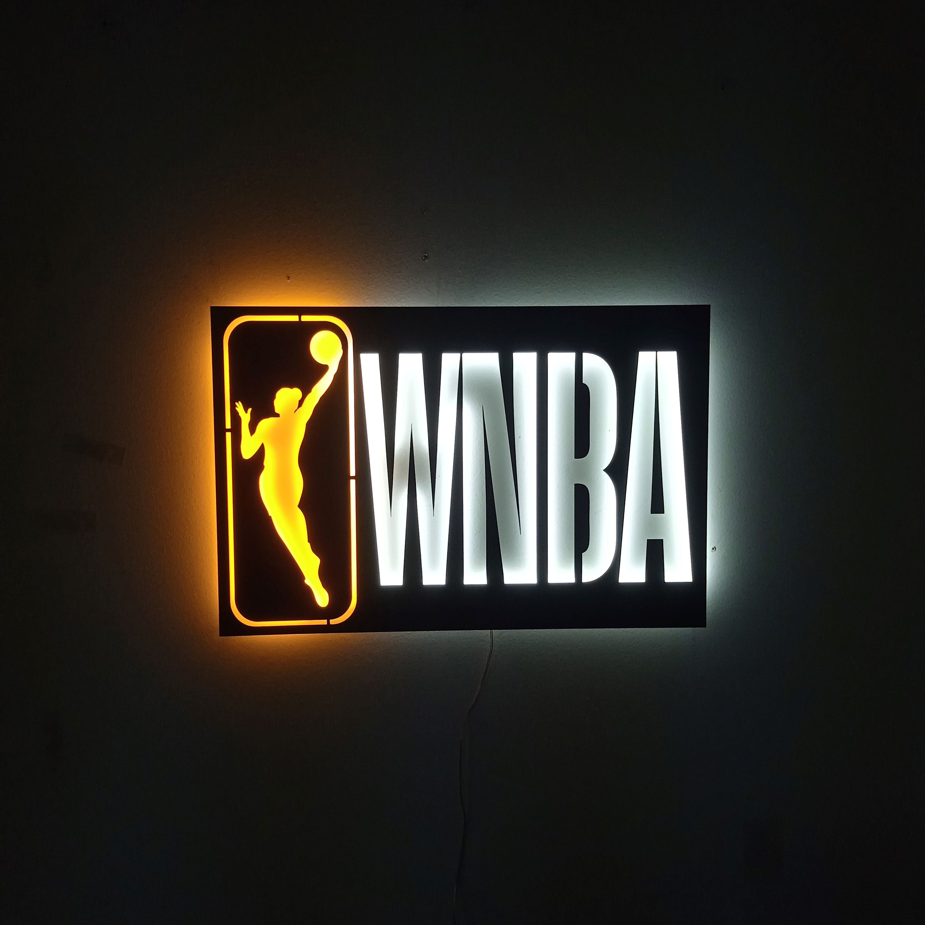 Metal WNBA Led Lighted Sign Wall Art, Basketball Fan, Women Basketball ...