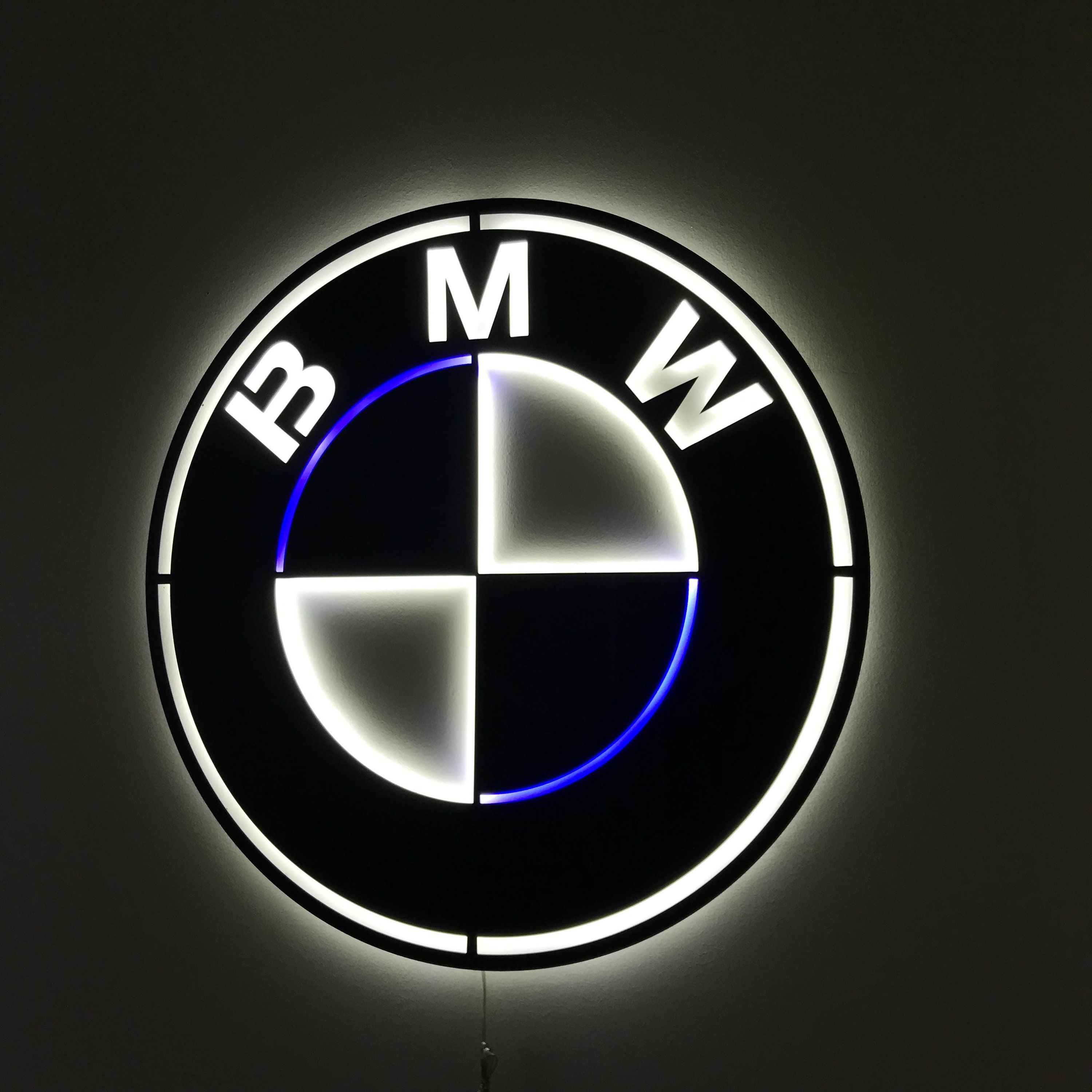 Metal LED Lighted Car Logo, Car Led Sign, Garage Accessories, Wall ...