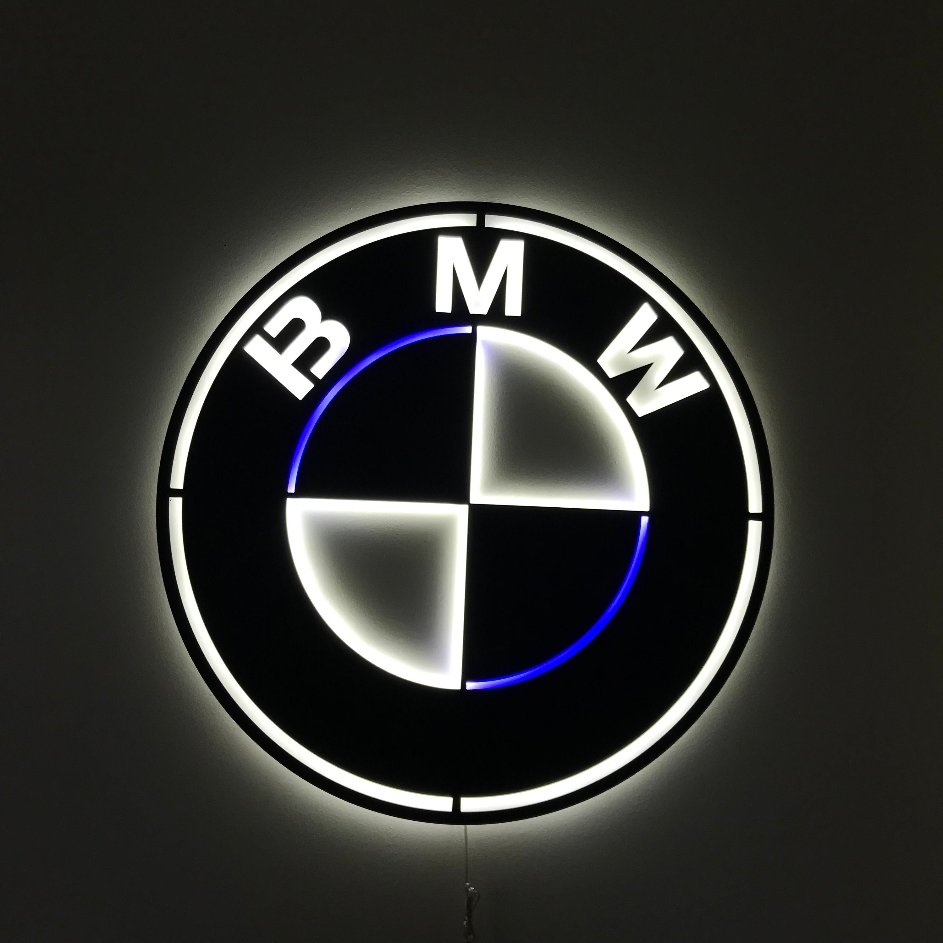 Metal LED Lighted Car Logo, Car Led Sign, Garage Accessories, Wall ...