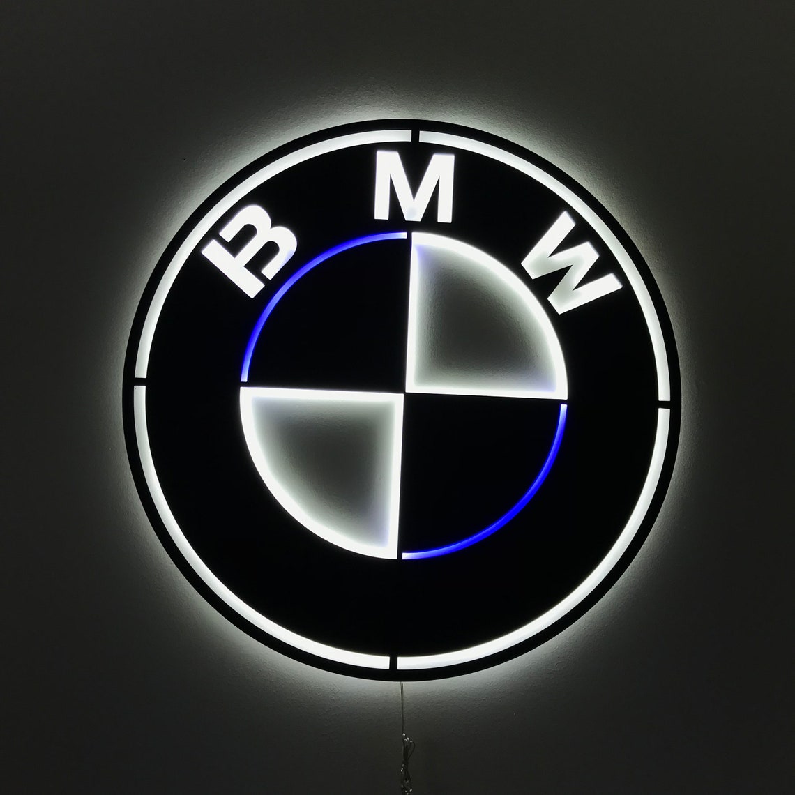 Metal LED Lighted Car Logo, Car Led Sign, Garage Accessories, Wall ...