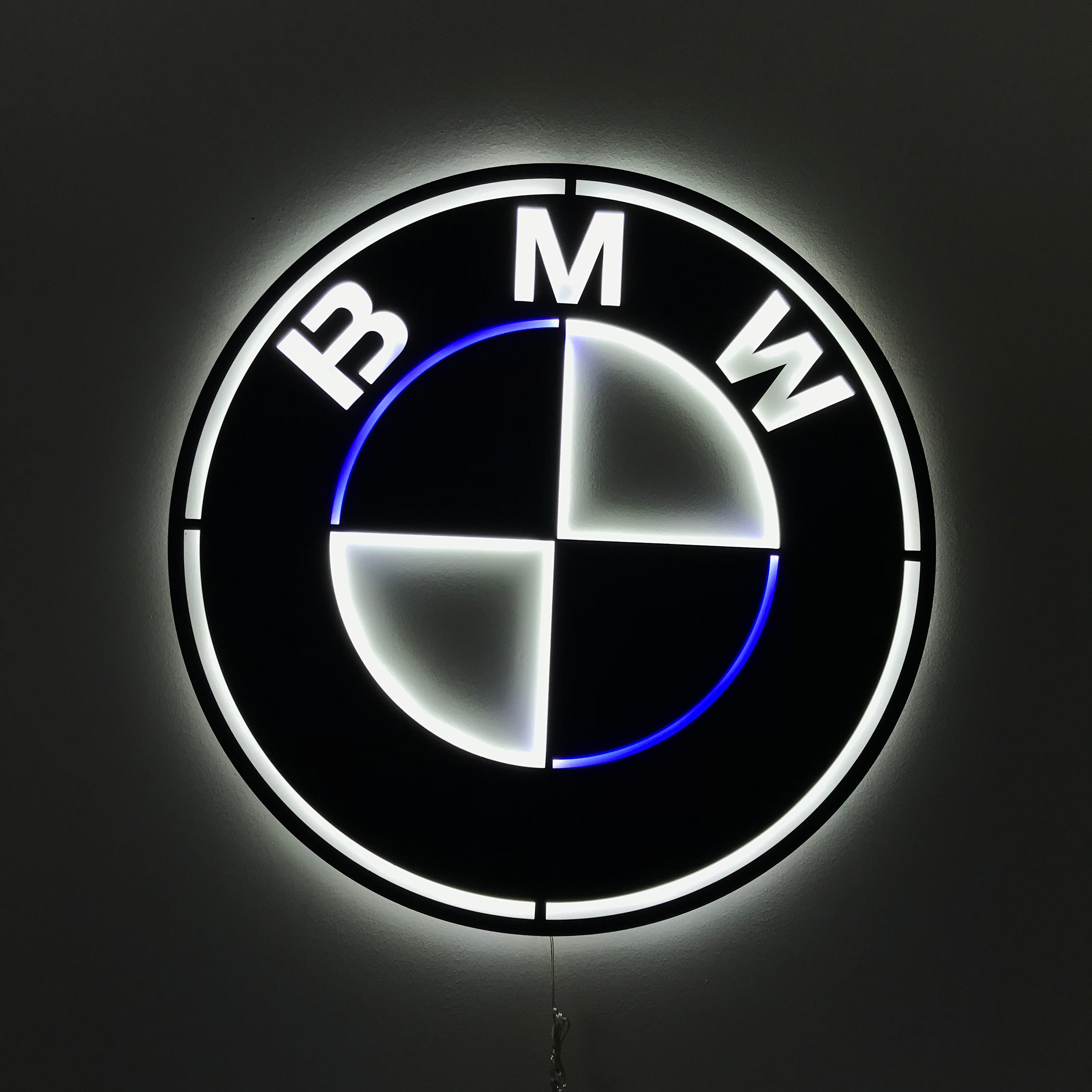 Metal LED Lighted Car Logo, Car Led Sign, Garage Accessories, Wall ...