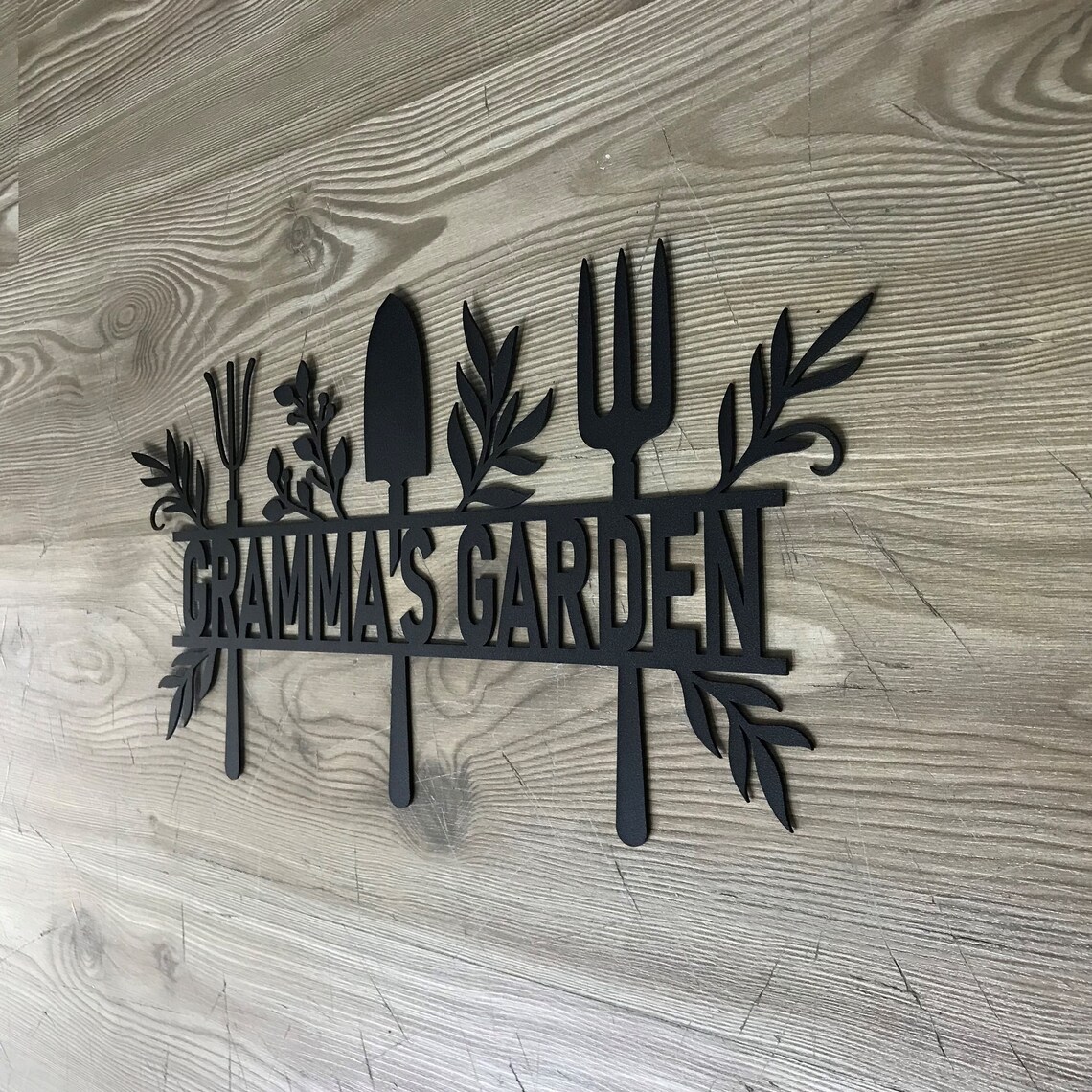 Personalized Metal Garden Wall Sign, Custom Garden Tools Sign, Custom ...