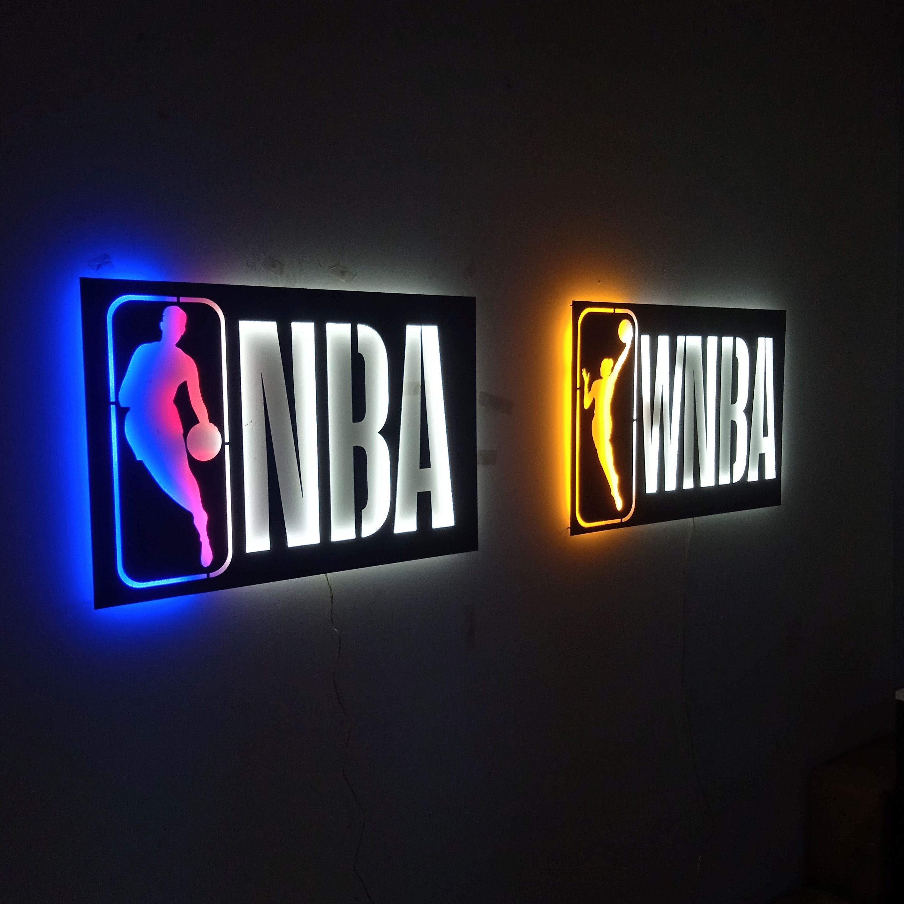 Metal WNBA Led Lighted Sign Wall Art, Basketball Fan, Women Basketball ...