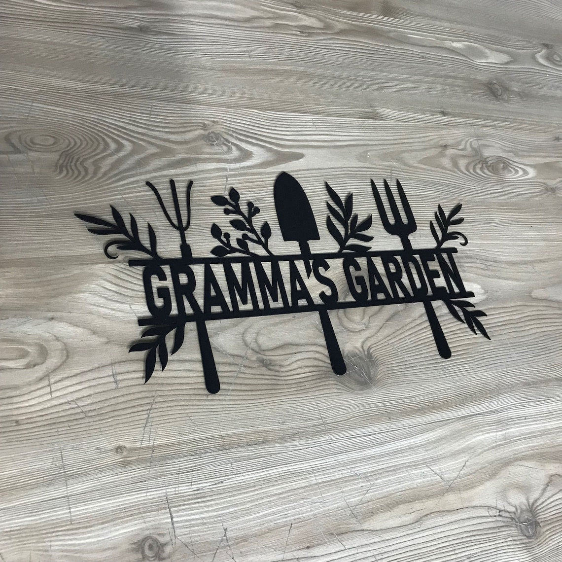 Personalized Metal Garden Wall Sign, Custom Garden Tools Sign, Custom ...