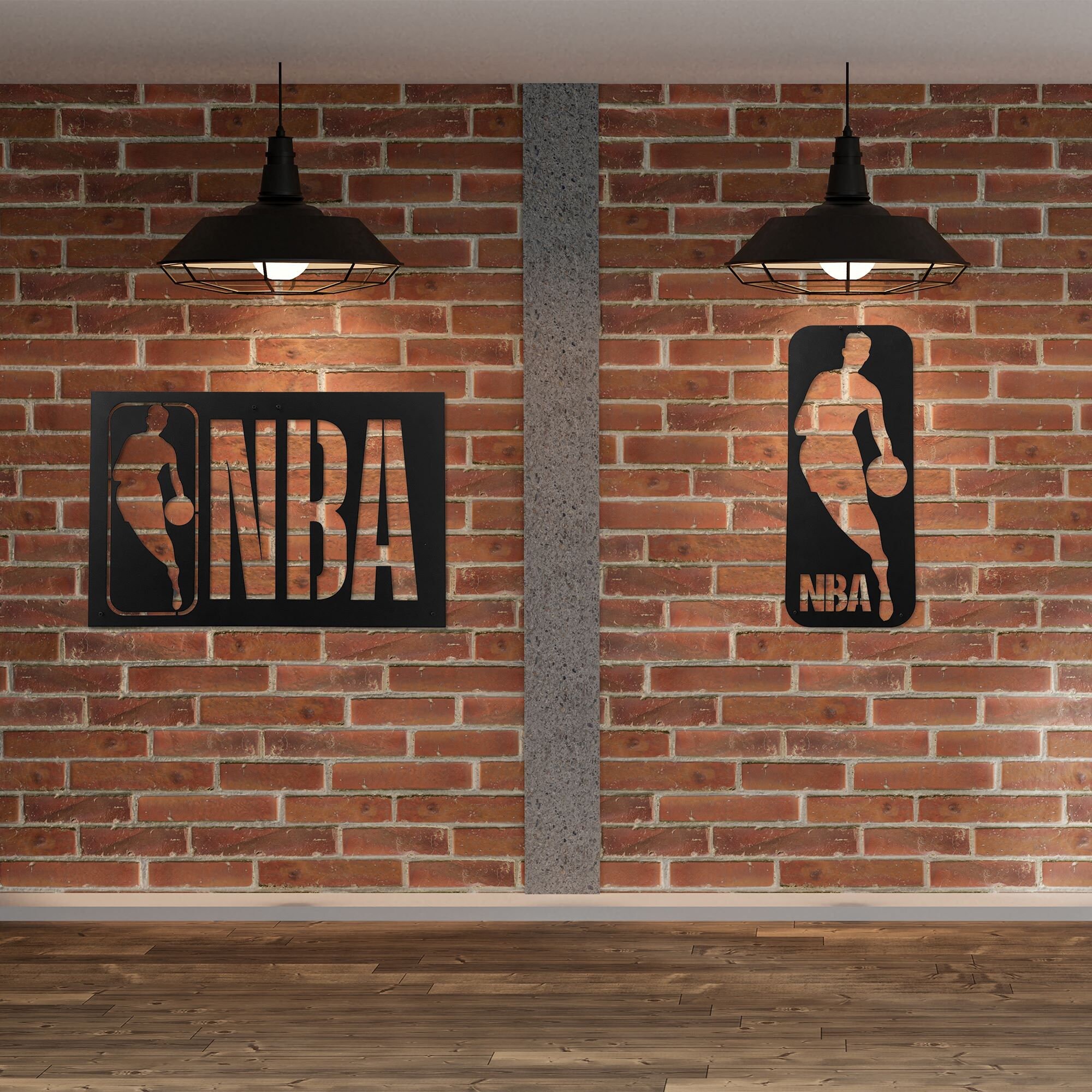 Metal NBA Led Lighted Sign Wall Art, Basketball Fan, Basketball Wall ...