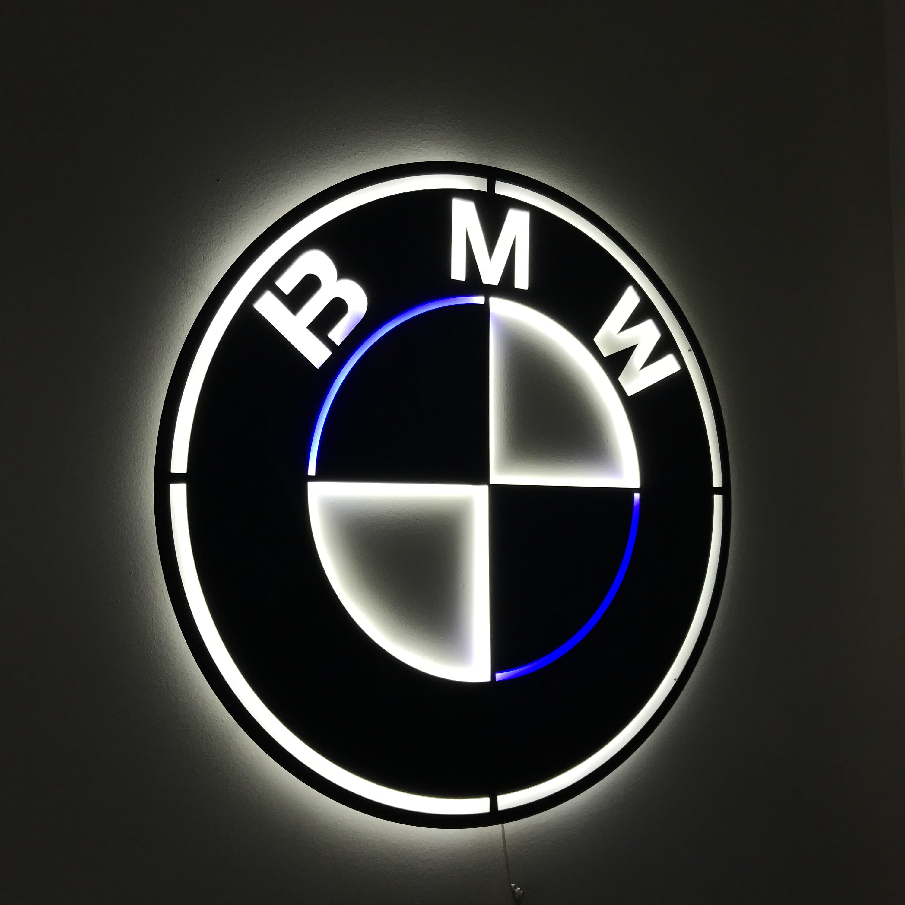 Metal LED Lighted Car Logo, Car Led Sign, Garage Accessories, Wall ...
