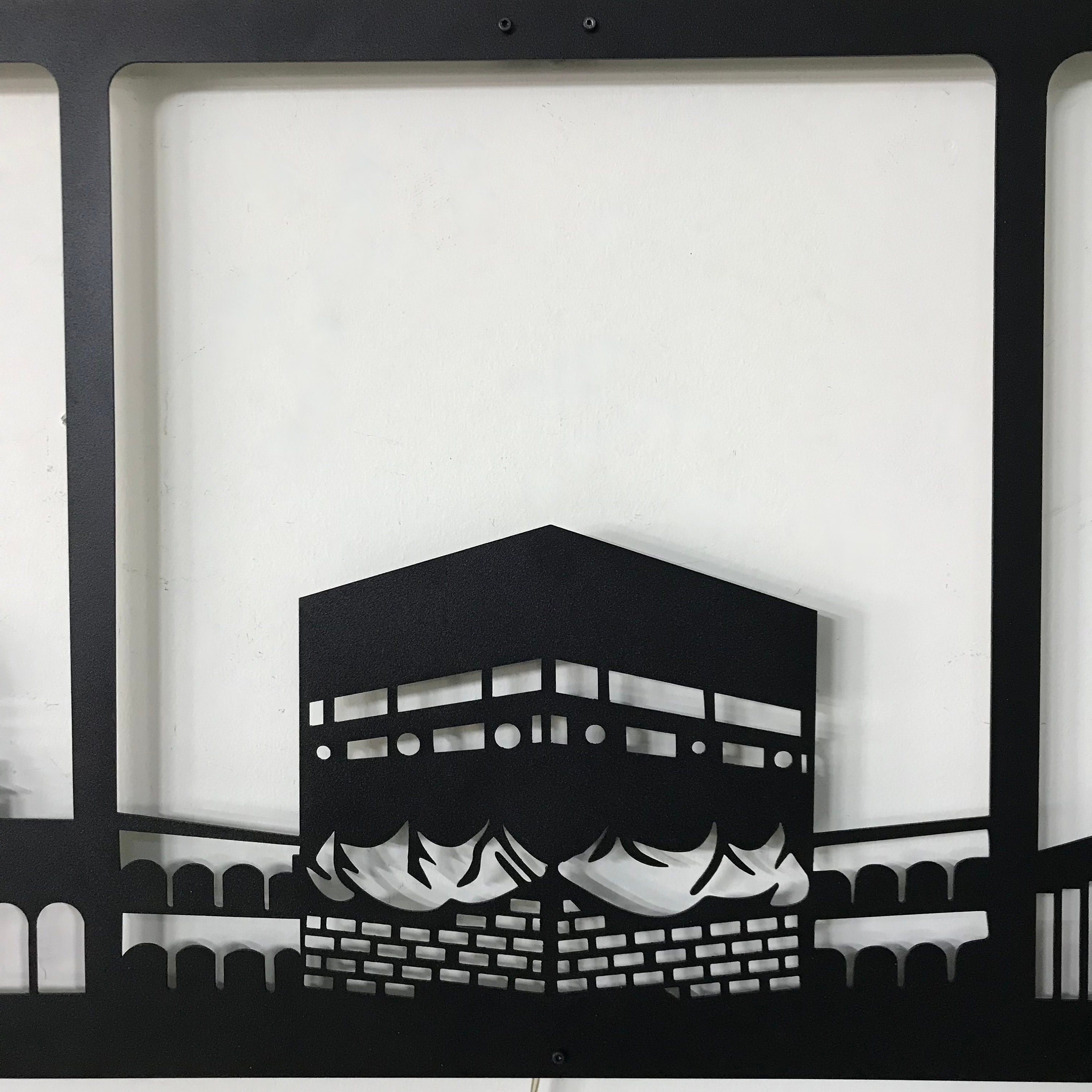 Metal Led Lighted Islamic Wall Art, Kaaba, Masjid Al Aqsa, Masjid an ...