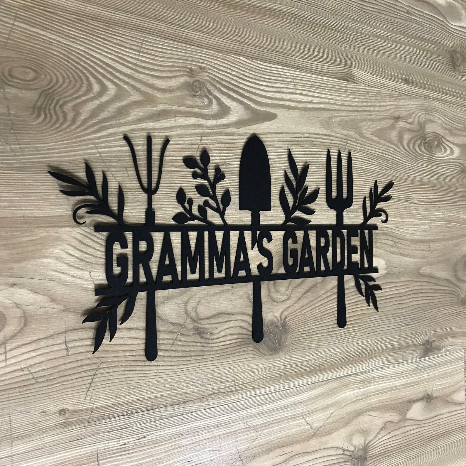 Personalized Metal Garden Wall Sign, Custom Garden Tools Sign, Custom ...