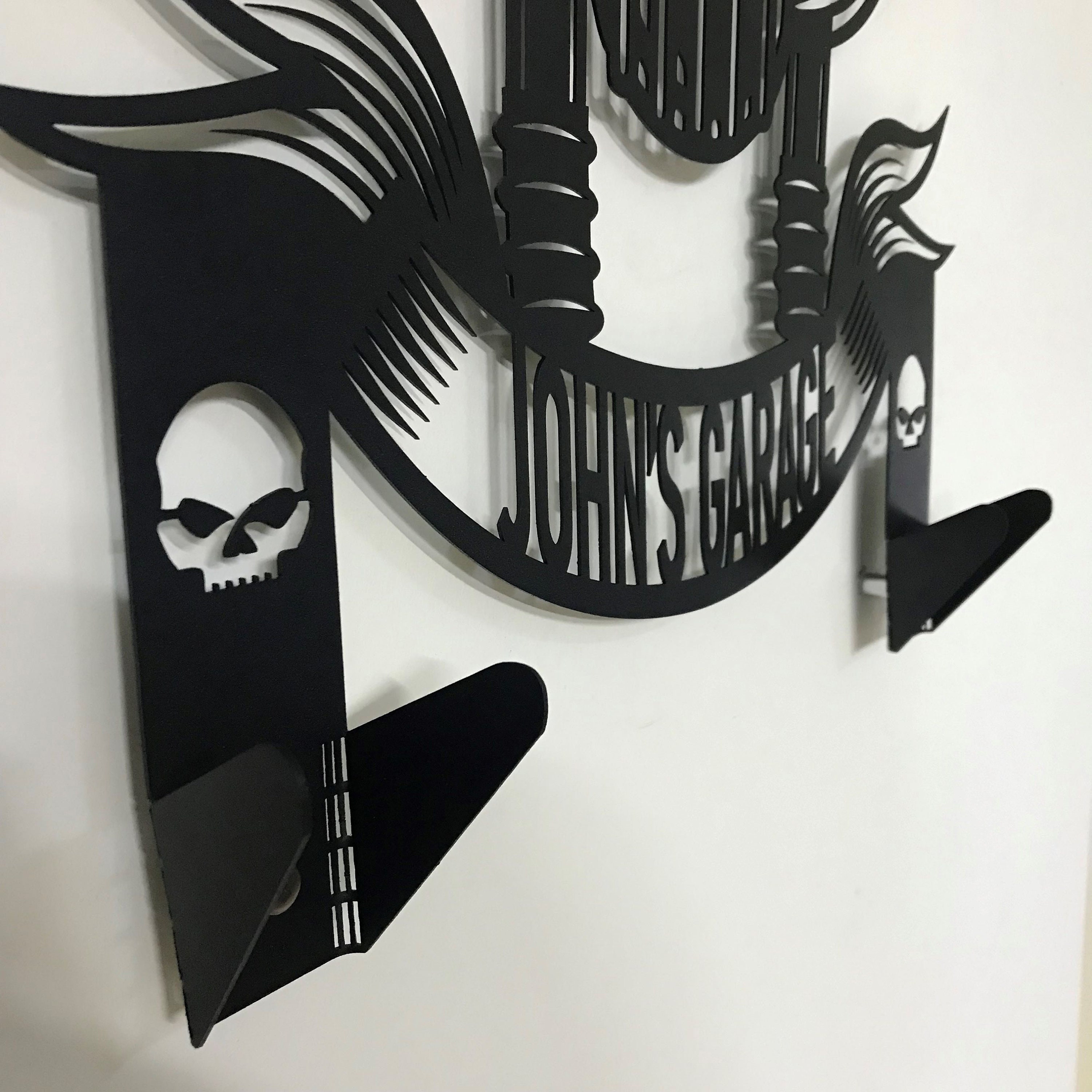 Personalized Jacket Helmet Hanger, Custom Holder, Metal Wall Decor ...