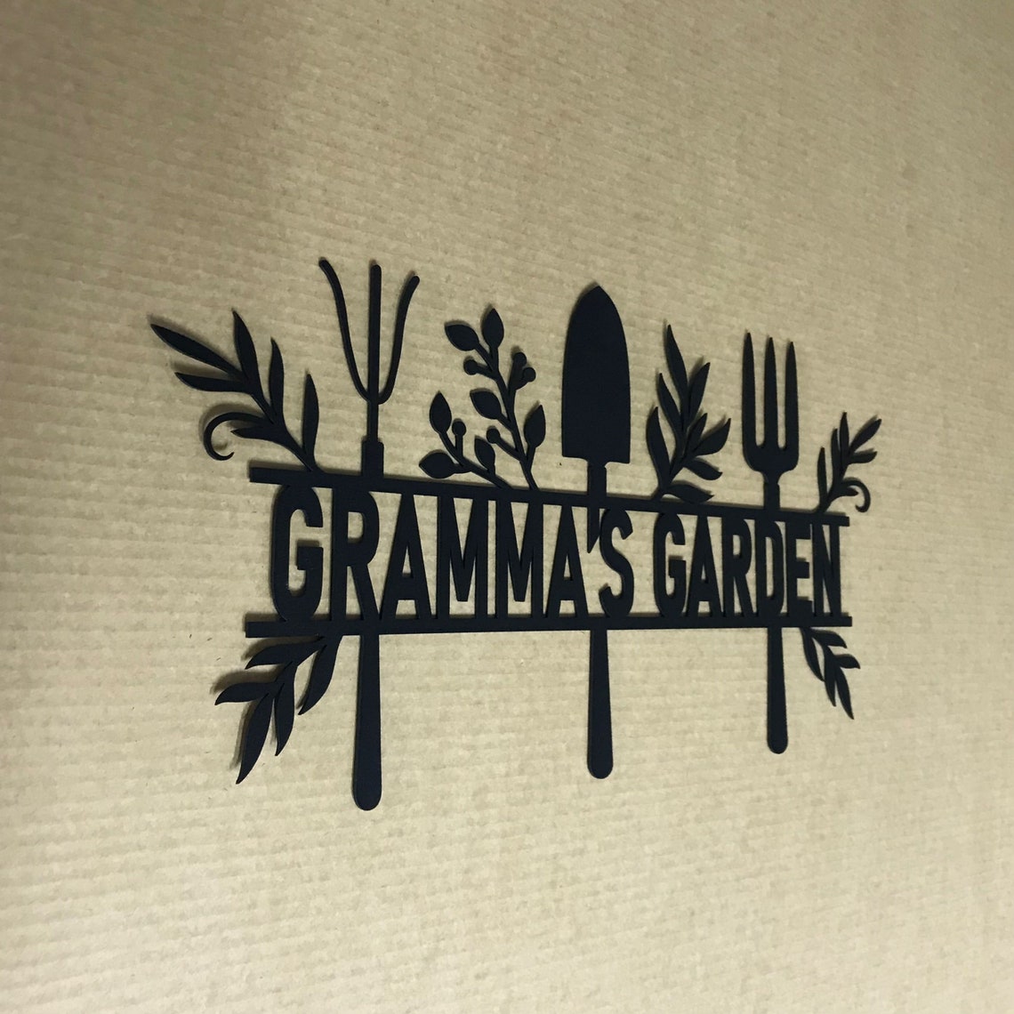 Personalized Metal Garden Wall Sign, Custom Garden Tools Sign, Custom ...