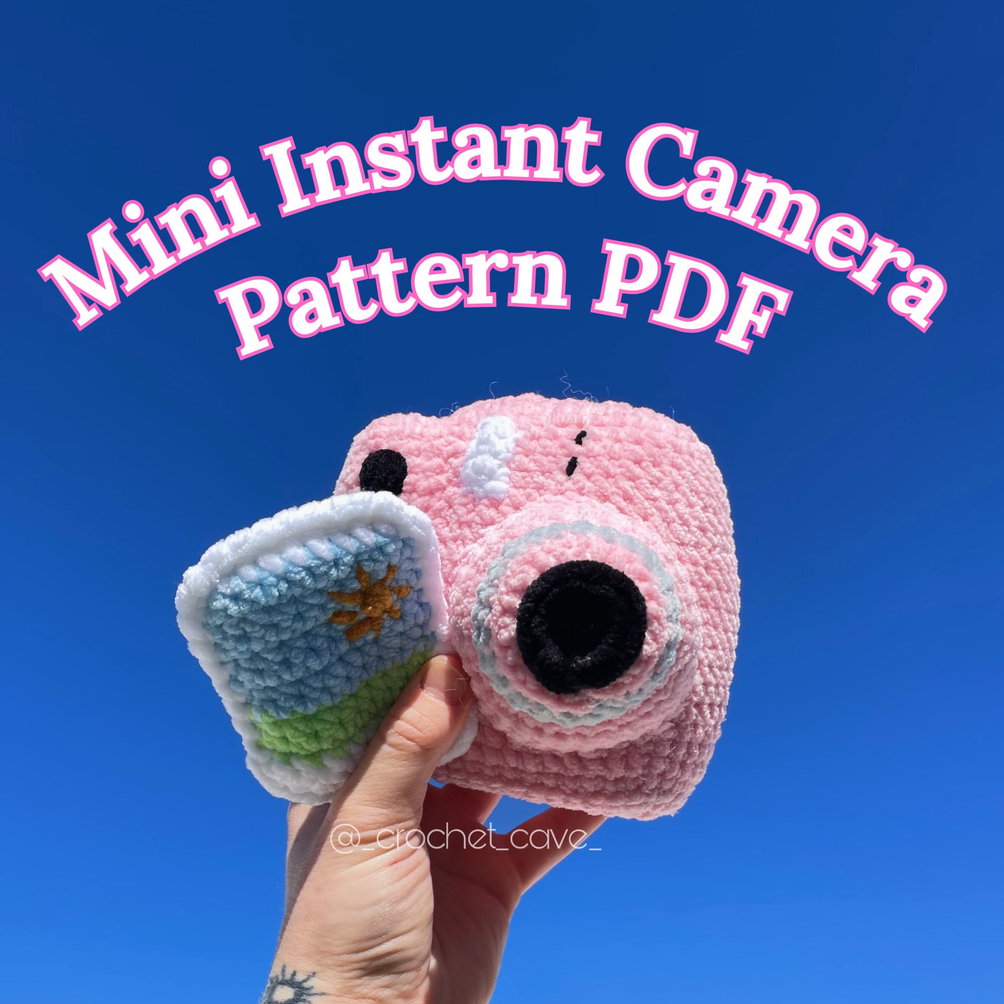 Mini Instant Camera Crochet Pattern, US Crochet Pattern, Amigurumi ...