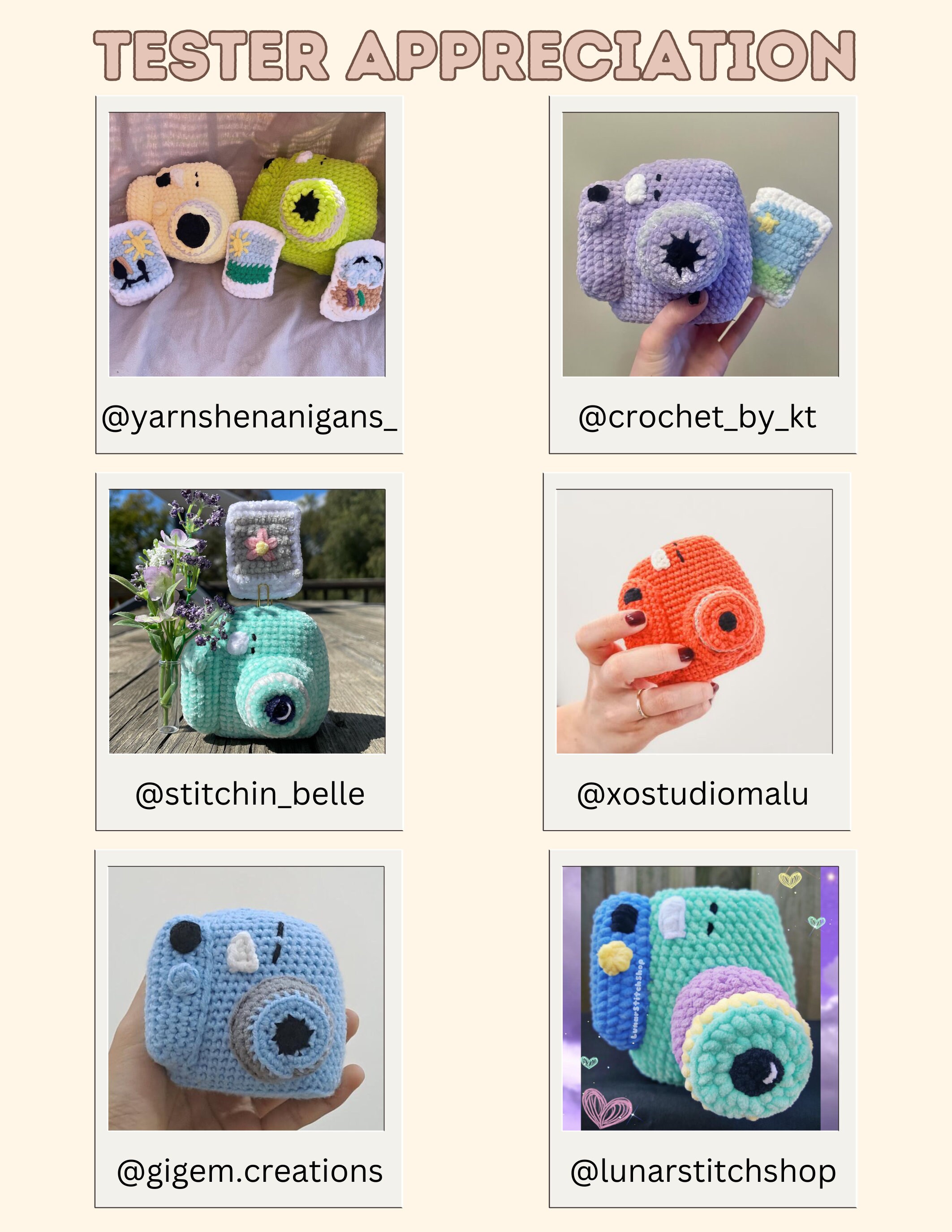 Mini Instant Camera Crochet Pattern, US Crochet Pattern, Amigurumi ...