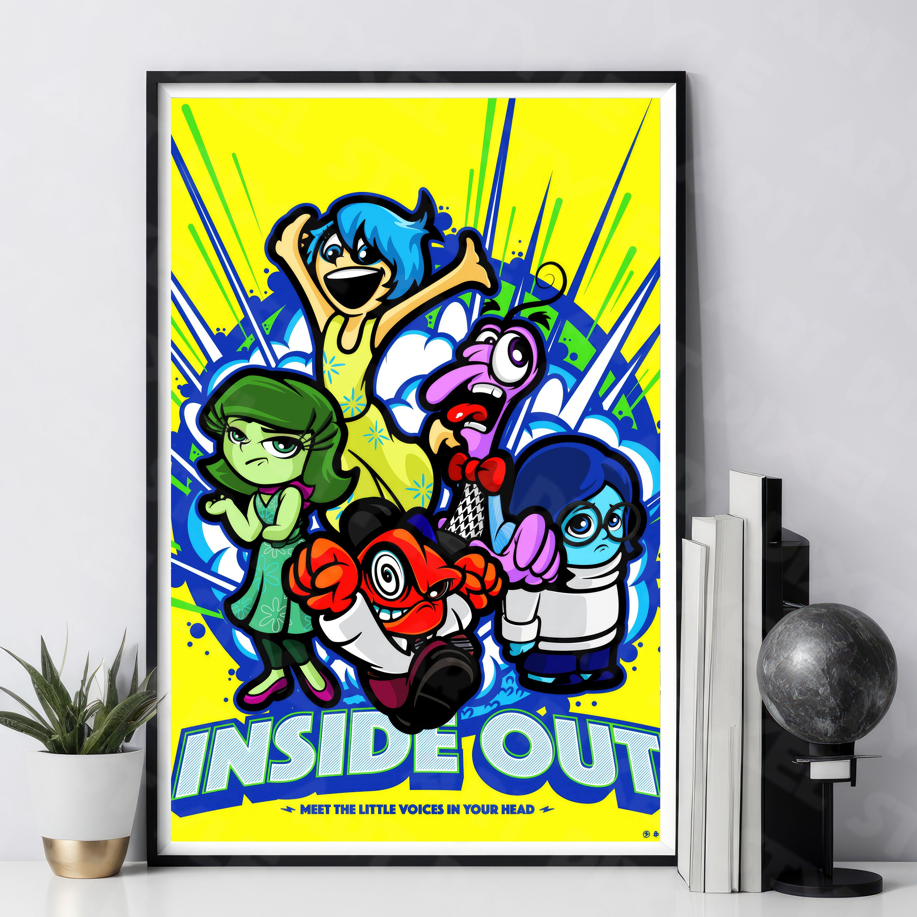 Inside Out Movie Poster High Quality Canvas Wall Art Movie 2024 Gift ...