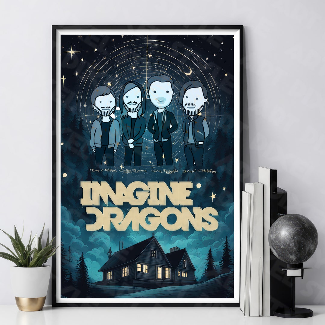 Imagine Dragons Poster, Music Print, Wall Art, Art Poster Gift, Home ...