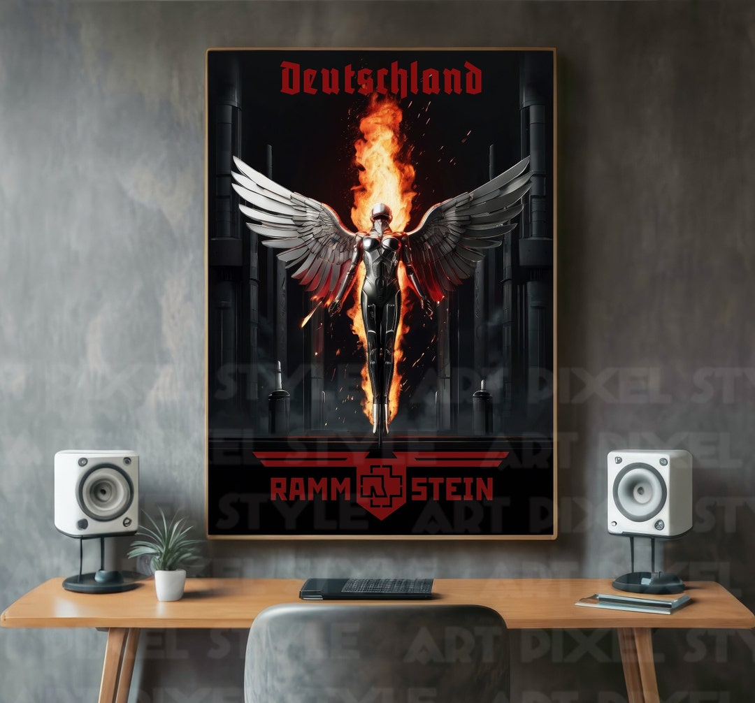 Rammstein Music Wall Art Poster. Designed & Illustrated Premium ...