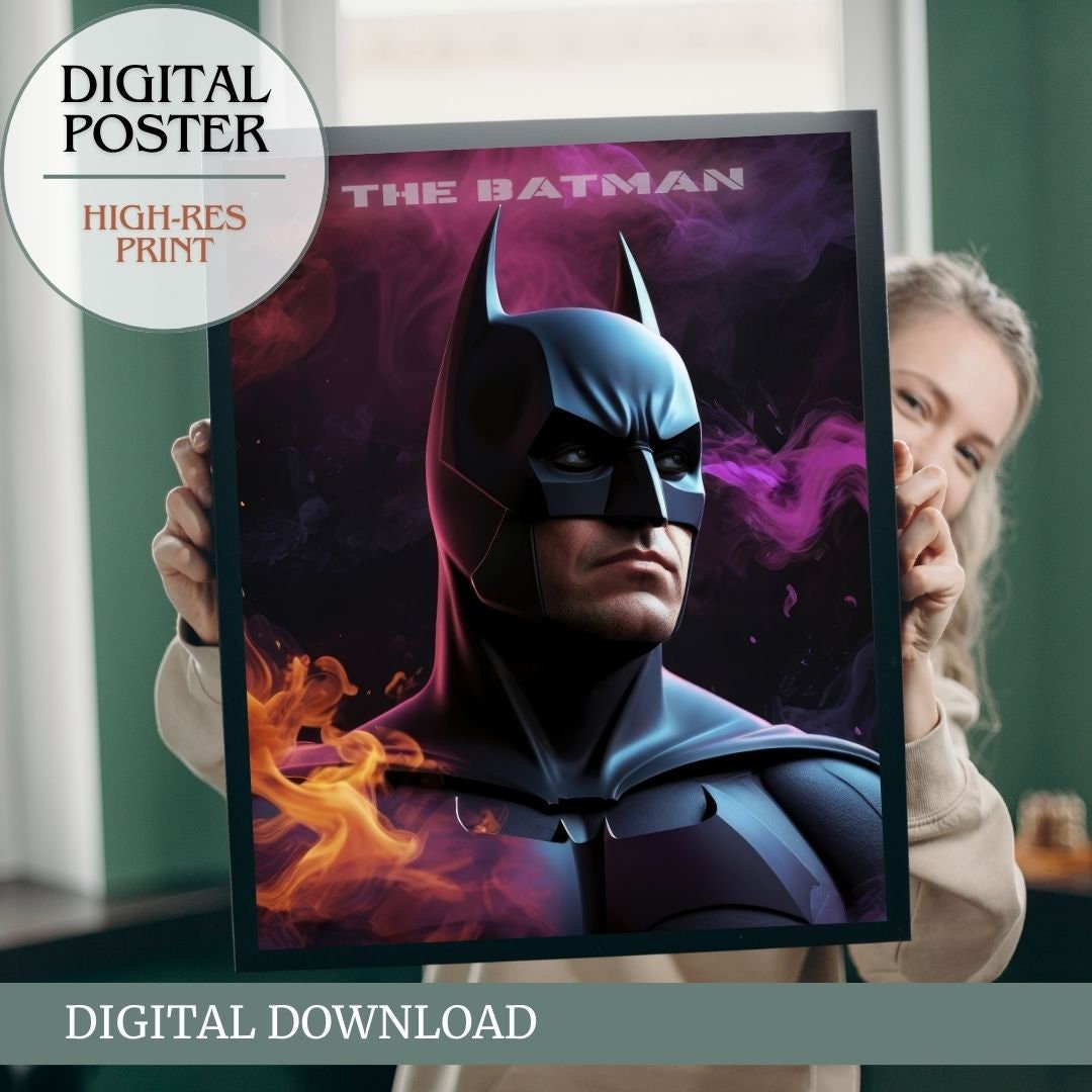 BATMAN POSTER Dc Comics Justice League Poster Printed Poster Canvas ...