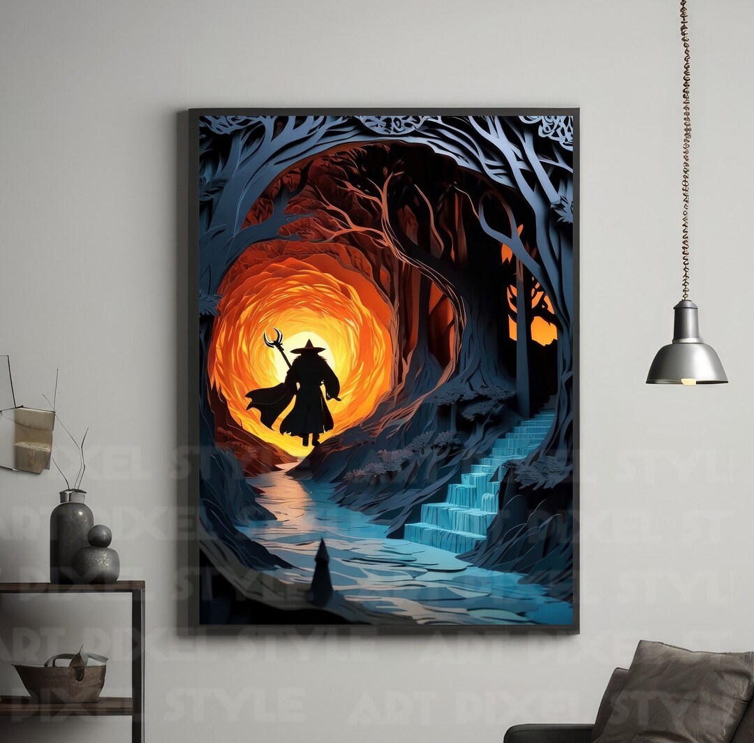 Lord of the Rings Poster, Gandalf, Lotr Wall Art, Middle Earth Poster ...