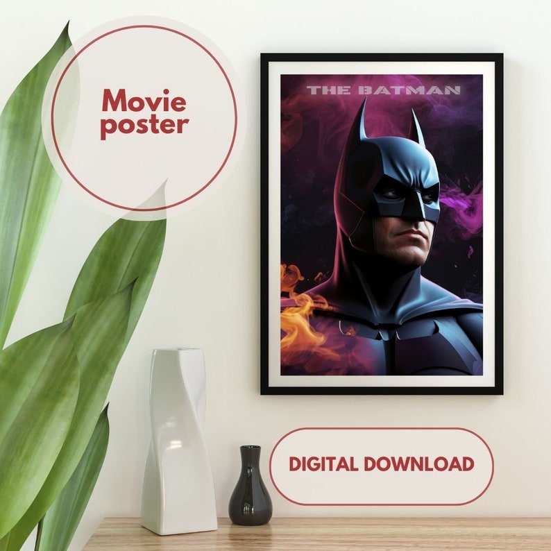 BATMAN POSTER Dc Comics Justice League Poster Printed Poster Canvas ...