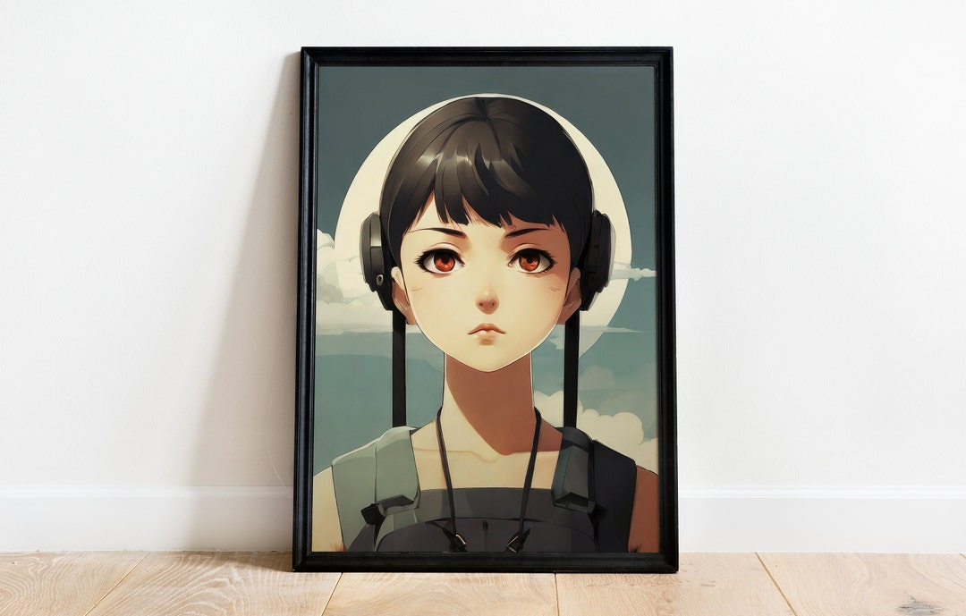 Digital Minimal Anime Posters /wall Art/japanese Prints/anime Giril ...