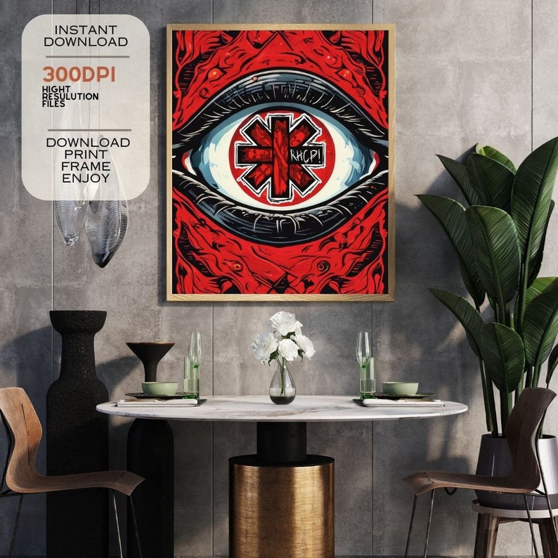 Red Hot Chili Peppers Poster, RHCP Poster, Red Hot Chili Peppers Sock ...