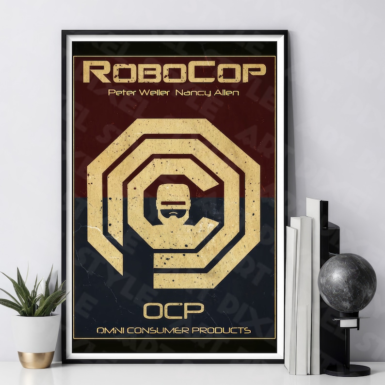 Robocop Movie Poster 80s Sci-fi Typography Quote Film Art Print ...
