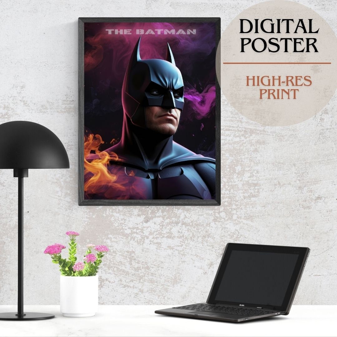 BATMAN POSTER Dc Comics Justice League Poster Printed Poster Canvas ...