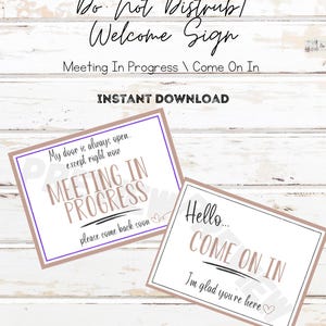 Do Not Disturb Door Sign Printable / Digital Download Work at Home Sign ...