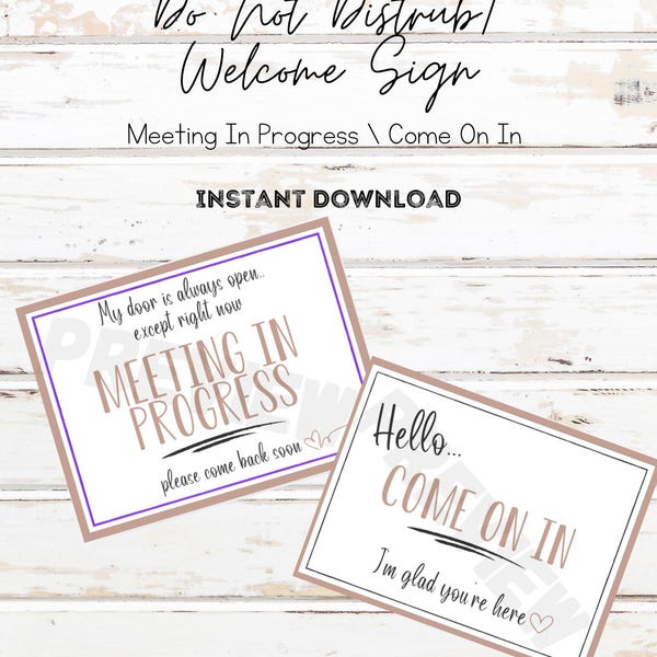 Office Door in a Meeting Signs - Etsy