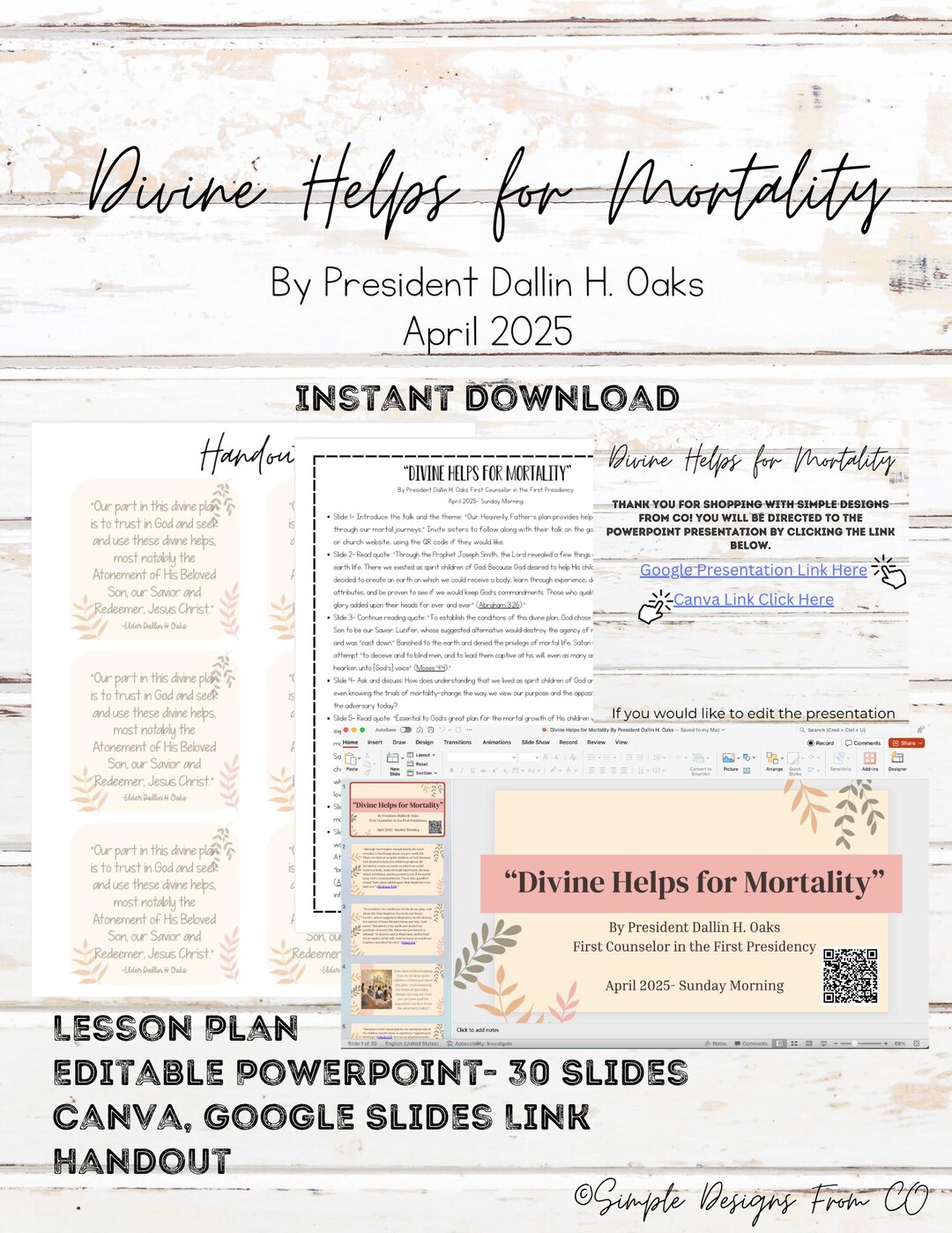 Divine Helps for Mortality by President Dallin H. Oaks -general ...