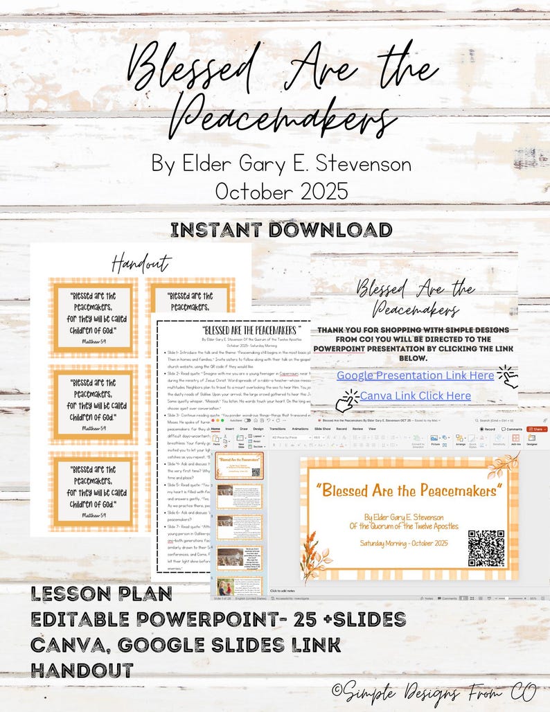 Blessed Are The Peacemakers By Elder Gary E Stevenson October 2025