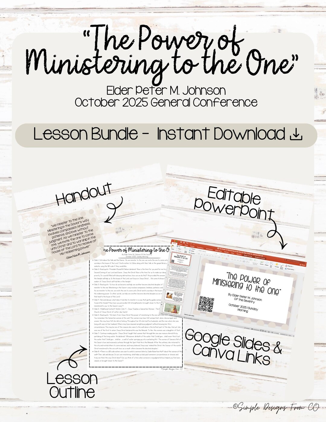 The Power of Ministering to the One by Elder Peter M. Johnson October ...