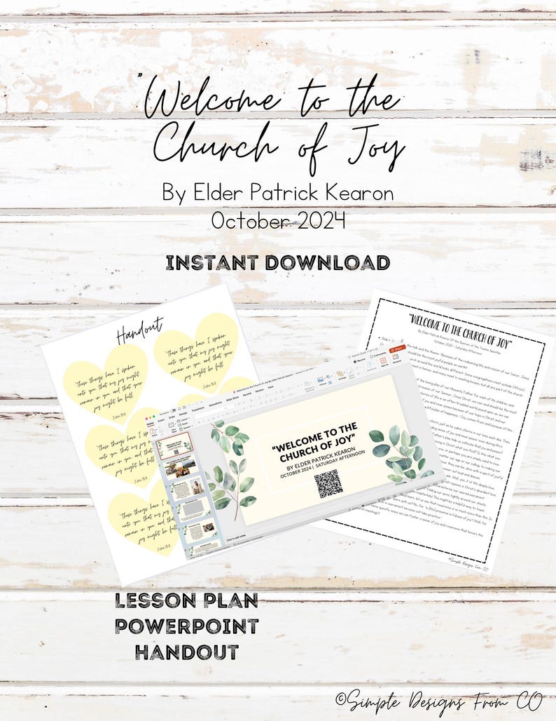 Welcome to the Church of Joy by Elder Patrick Kearon October 2024 ...