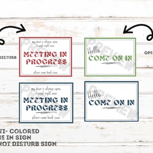 Do Not Disturb Door Sign Printable / Digital Download Work at Home Sign ...