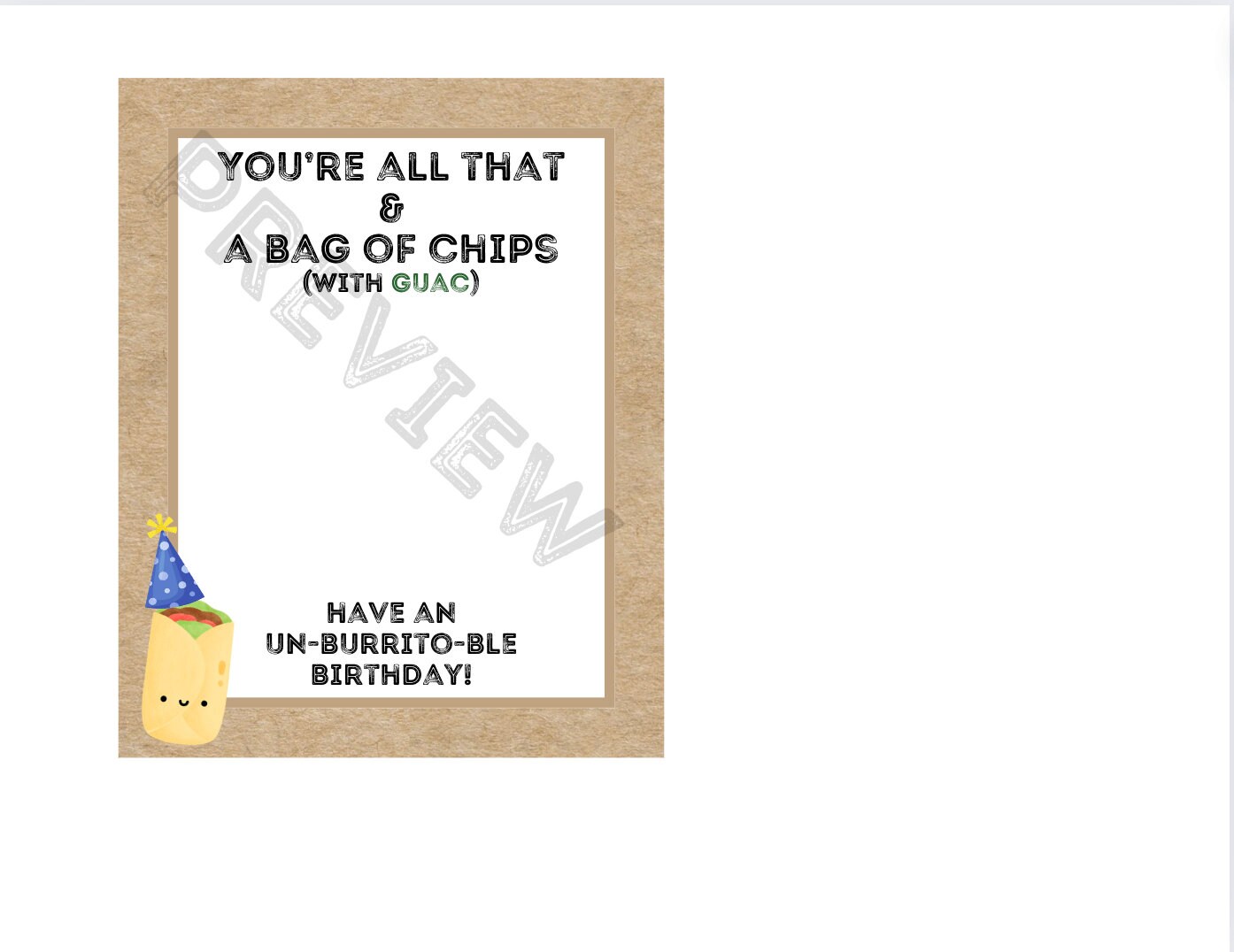Happy Birthday Chipotle Gift Card Holder, "you're All That and a Bag of ...