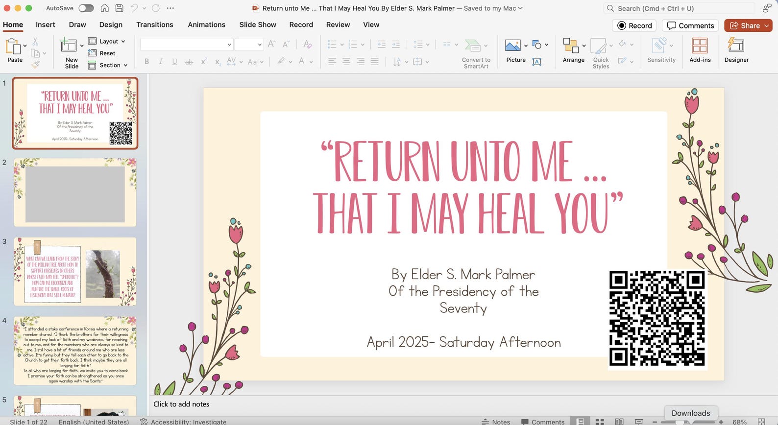 Return Unto Me That I May Heal You by Elder S. Mark Palmer General ...
