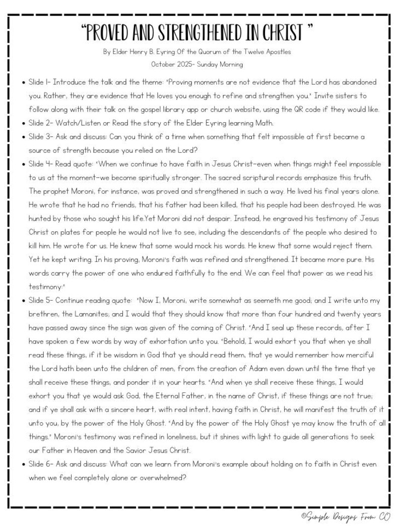 Proved and Strengthened in Christ by Elder Henry B. Eyring October 2025 ...