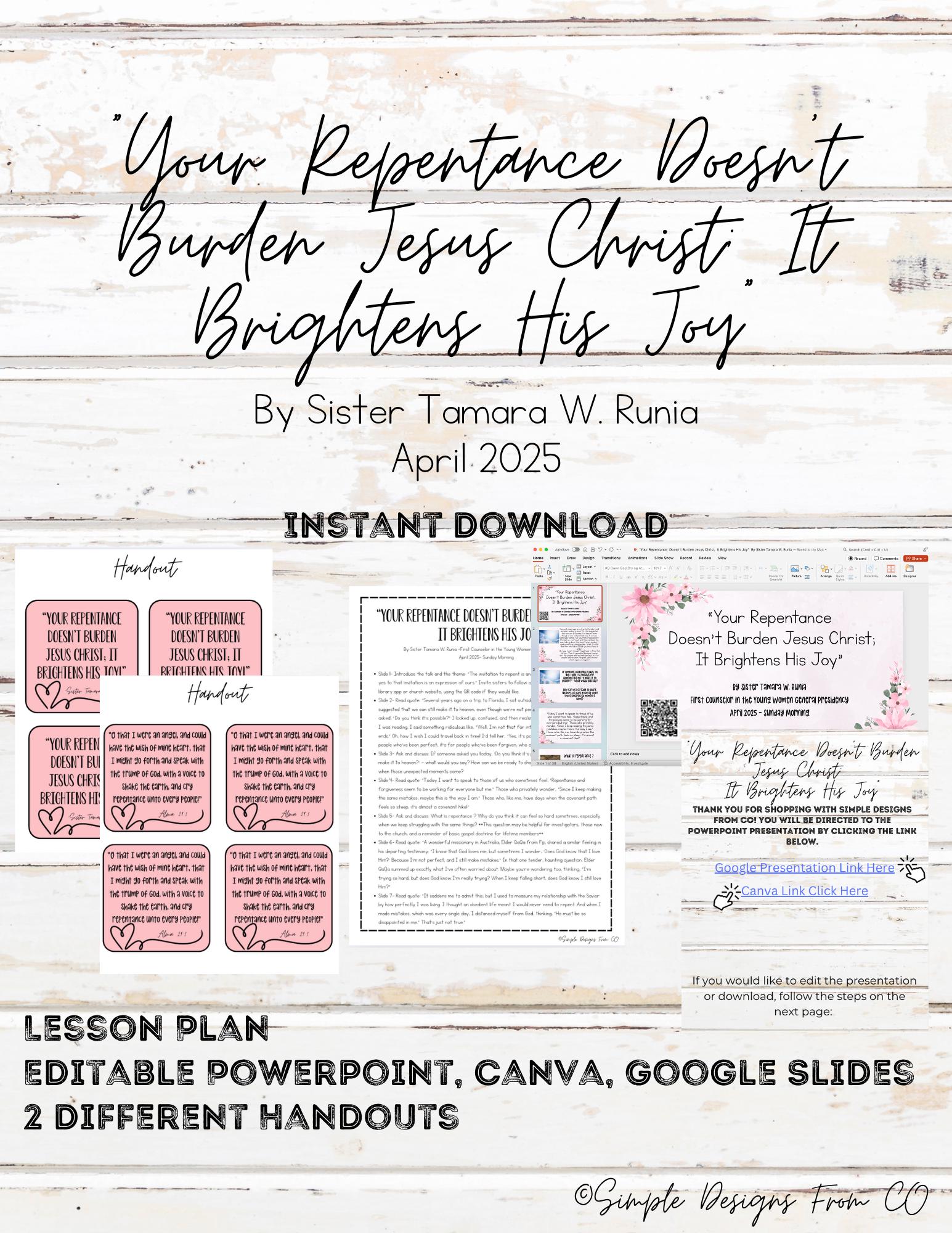 Your Repentance Doesn’t Burden Jesus Christ; It Brightens His Joy by ...