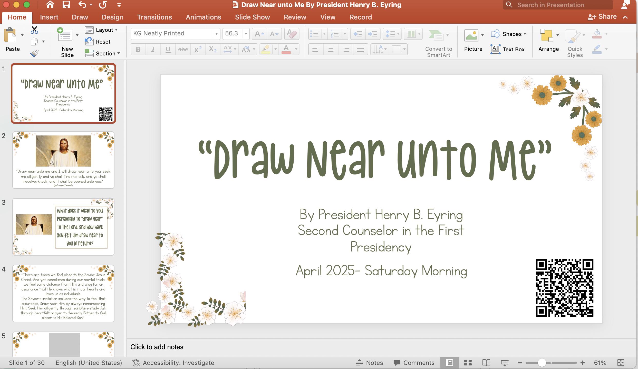 Draw Near Unto Me by President Henry B. Eyring April 2025 General ...