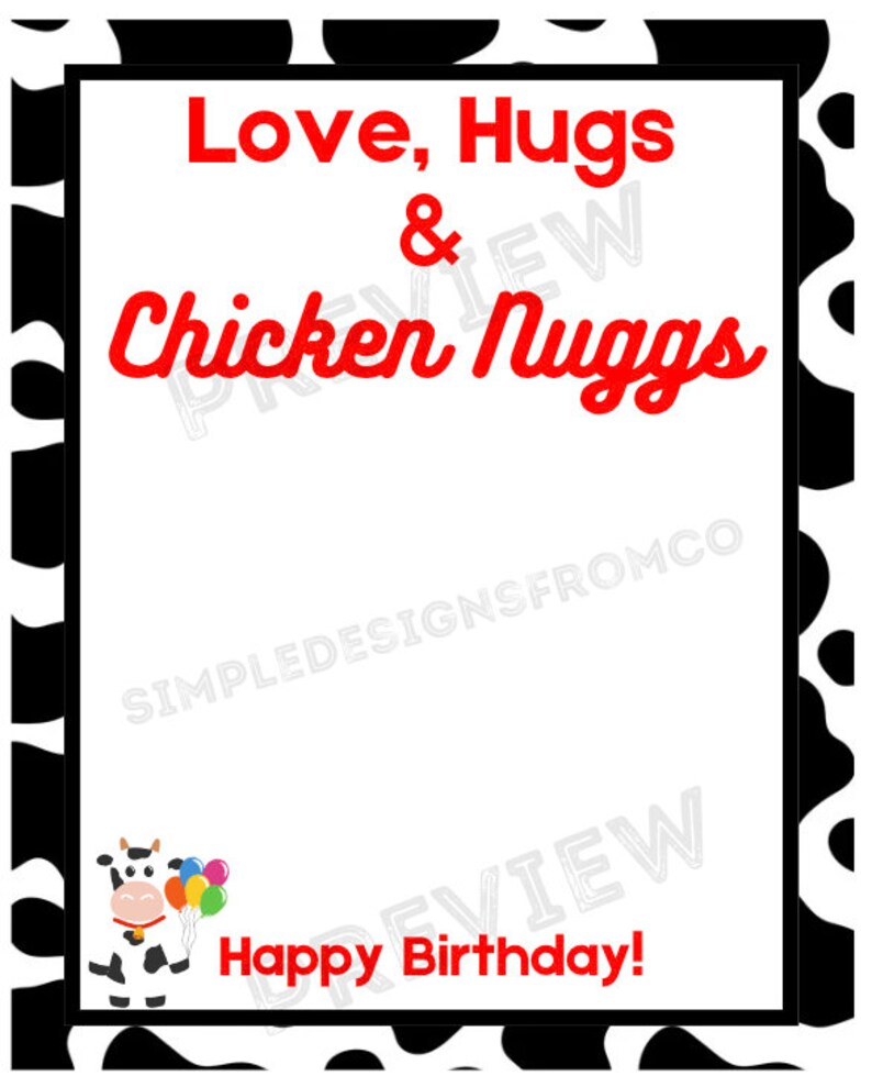 Happy Birthday Chick-fil-a Gift Card Holder, love, Hugs, & Chicken ...